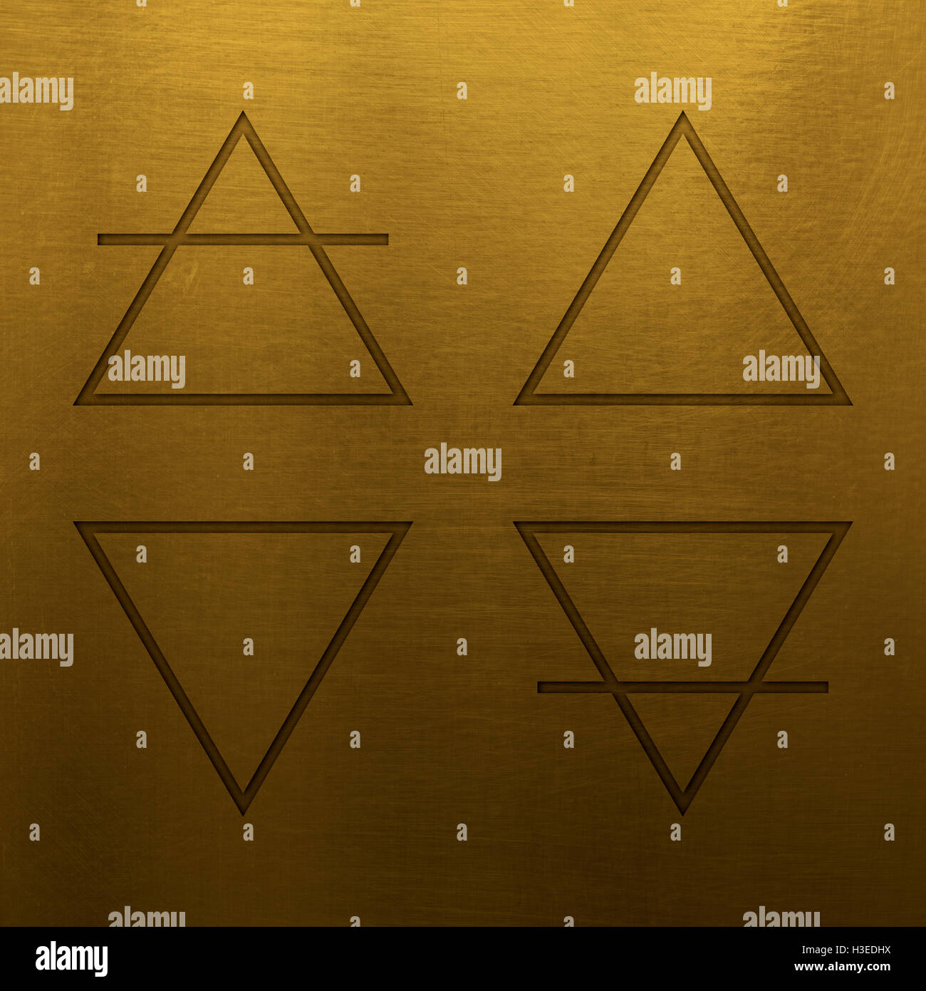 Alchemy - Four Elements (gold 3 Stock Photo - Alamy