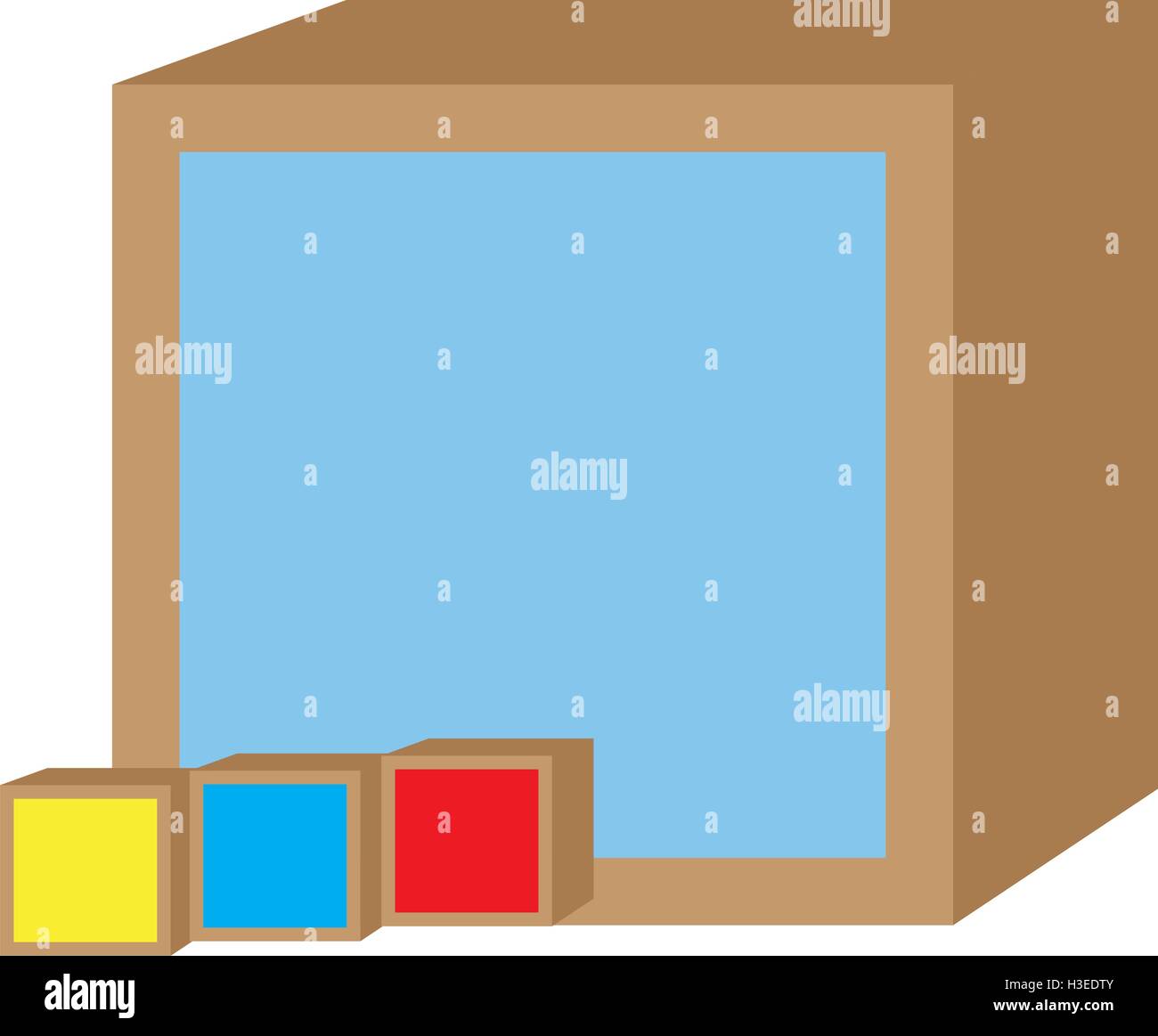 Isolated baby cube toys on a white background, Vector illustration ...