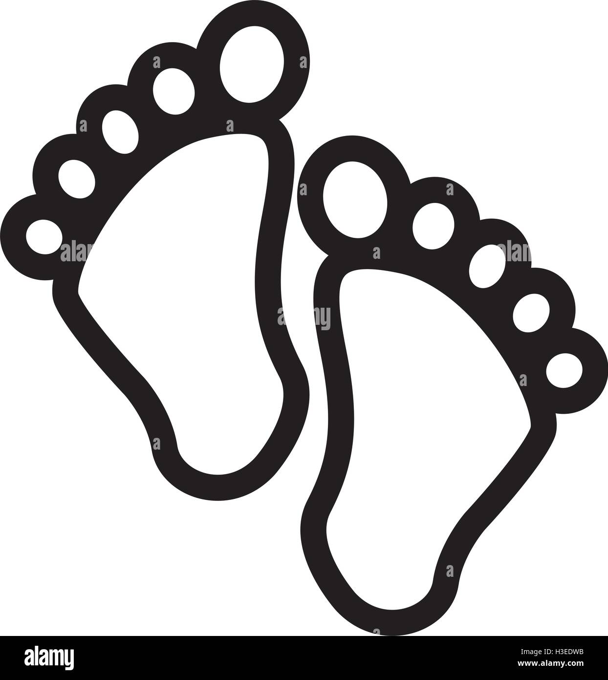 Isolated pair of footprint icons, Vector illustration Stock Vector ...