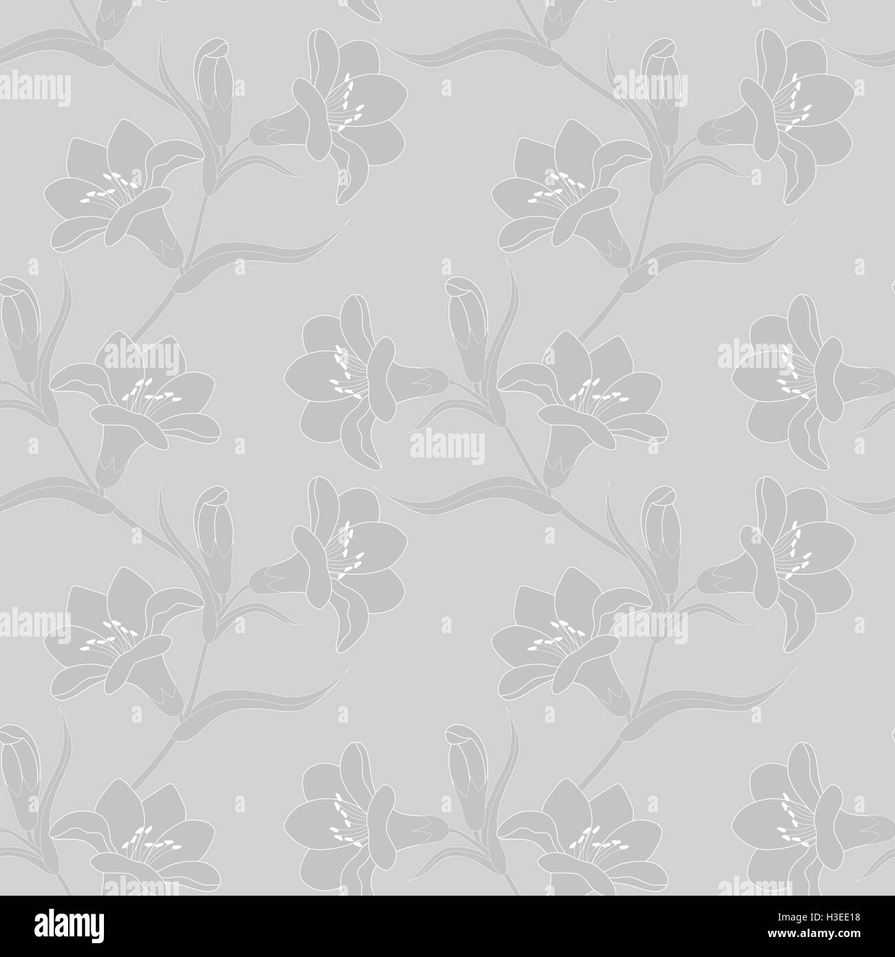 seamless pattern with white lily flowers Stock Vector Image & Art - Alamy