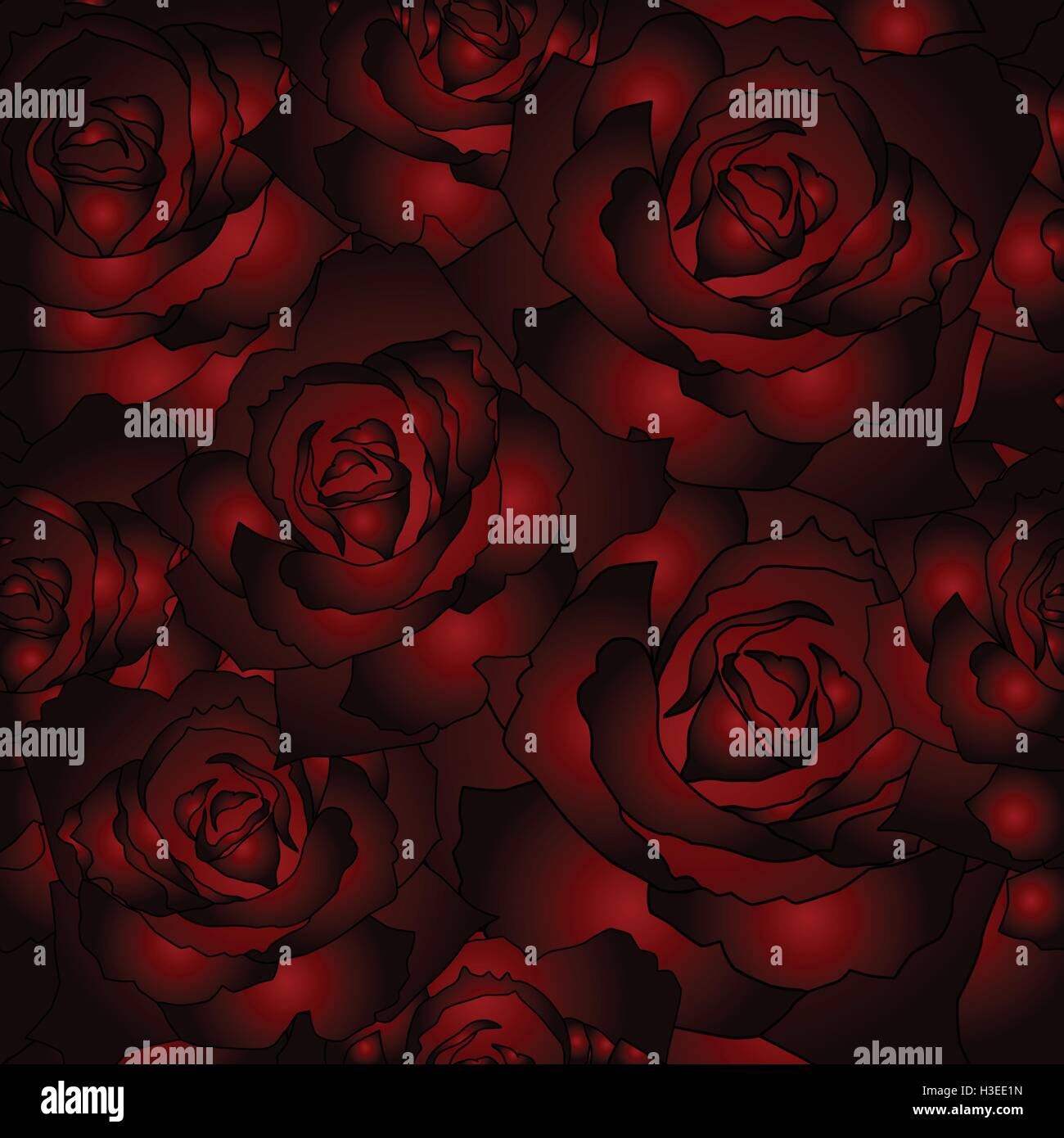 Seamless vector roses Stock Vector Image & Art - Alamy