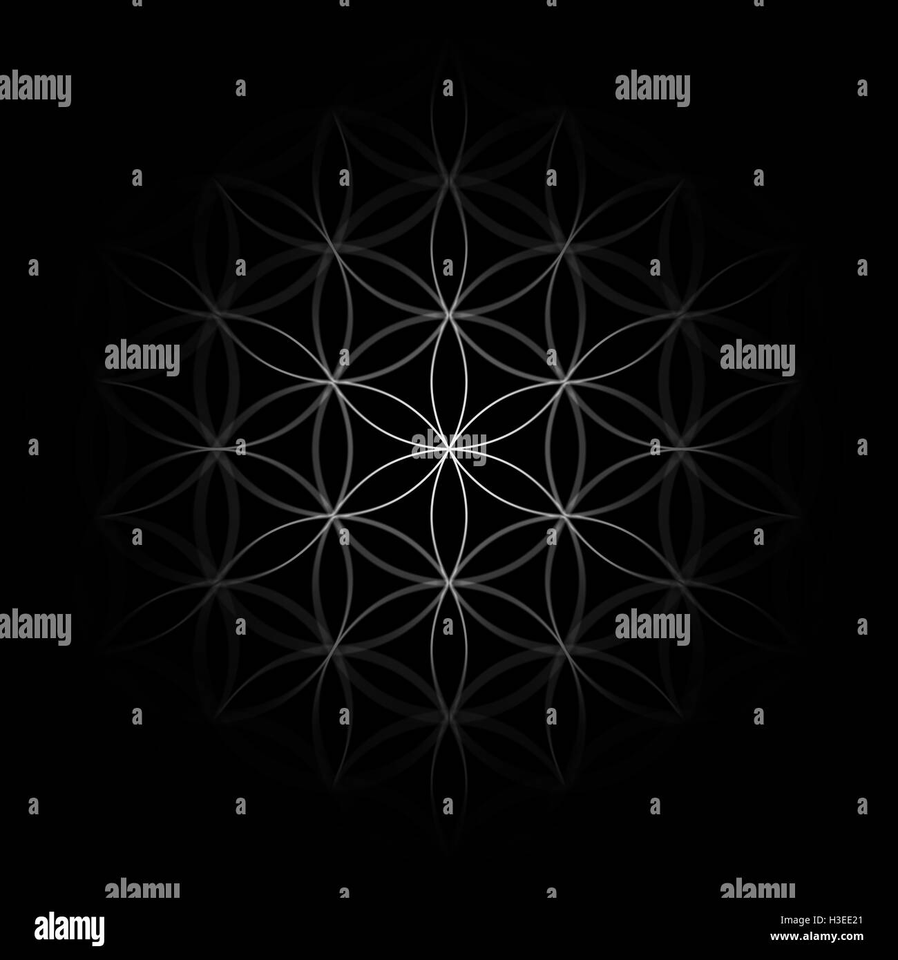 Flower of life symbol ancient Black and White Stock Photos & Images - Alamy