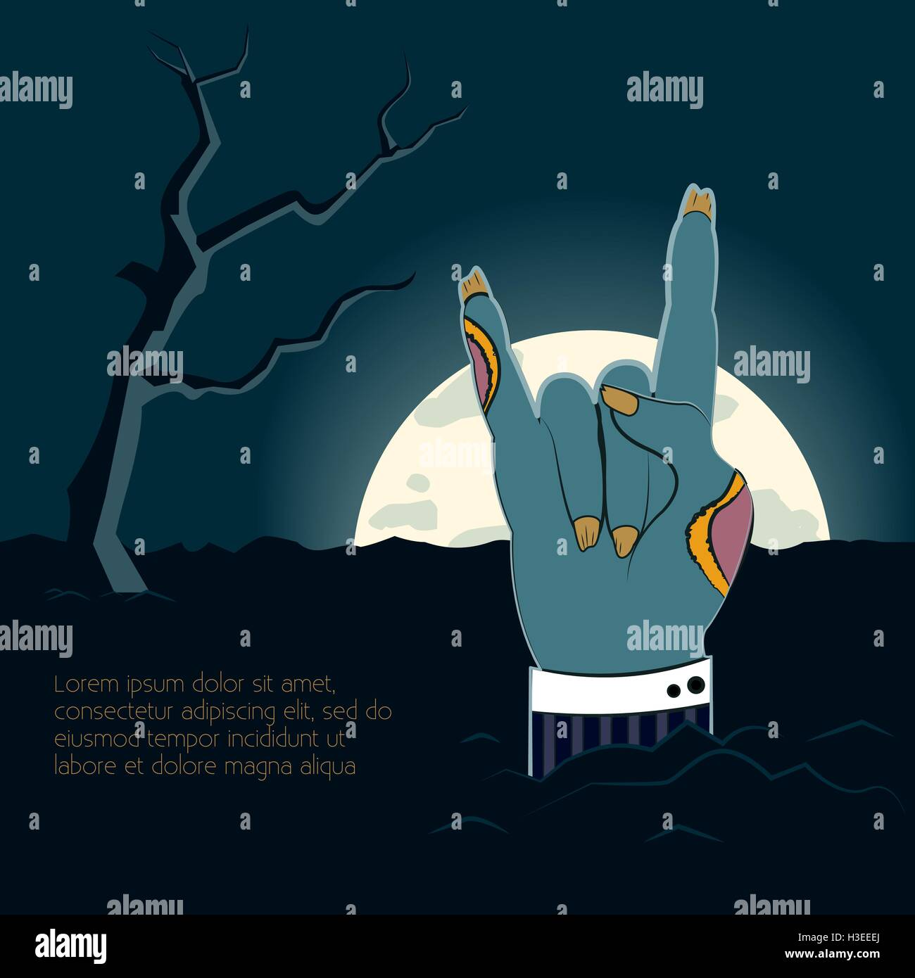 Zombie hand Vector illustration Stock Vector Image & Art - Alamy