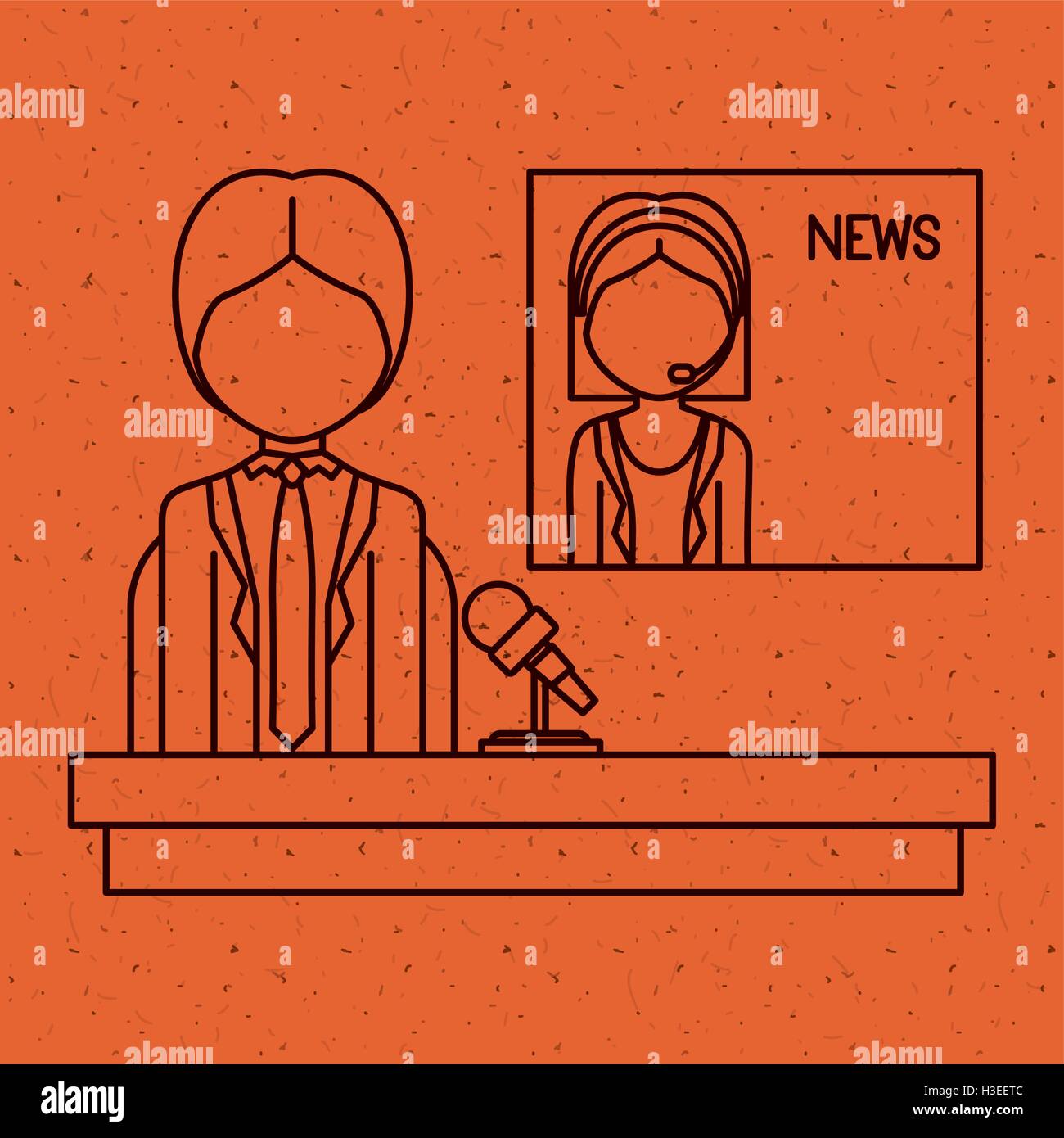 News woman and man presenter design Stock Vector Image & Art - Alamy