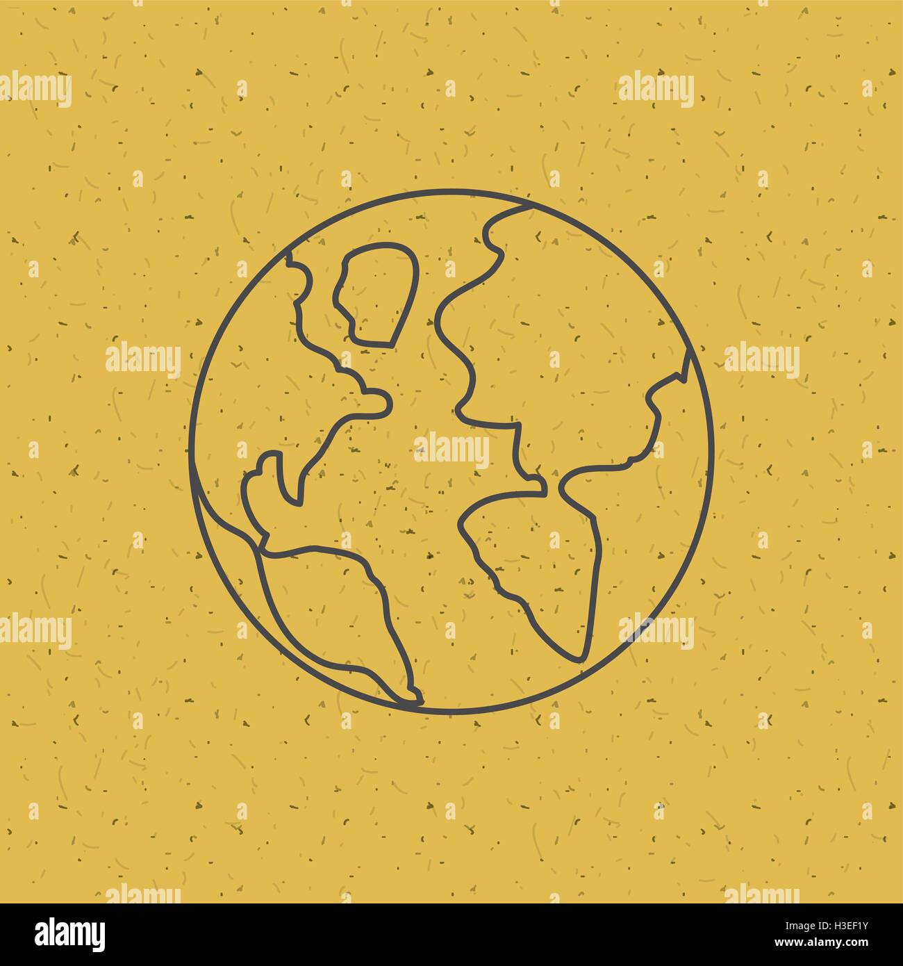 Planet over yellow and texture background Stock Vector Image & Art - Alamy