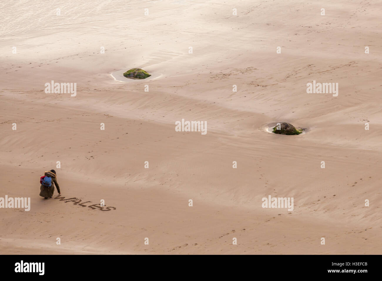 Stick writing in sand hi-res stock photography and images - Alamy