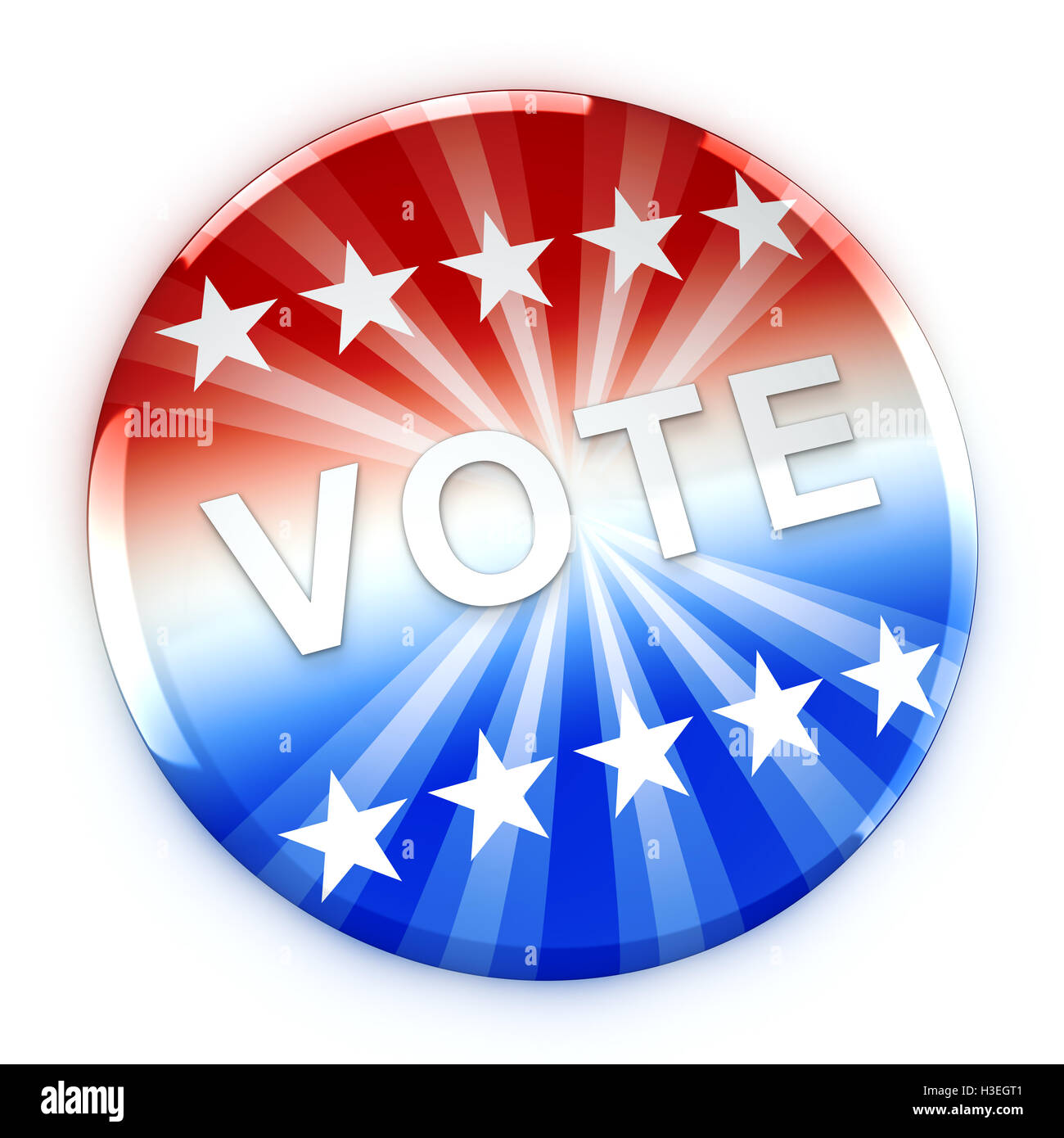 Red white vote here sign hi-res stock photography and images - Alamy