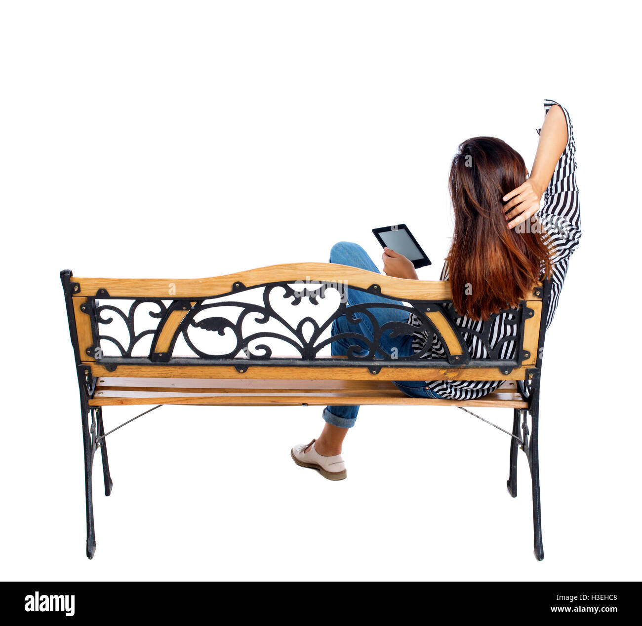 Park Bench Drawing Back View