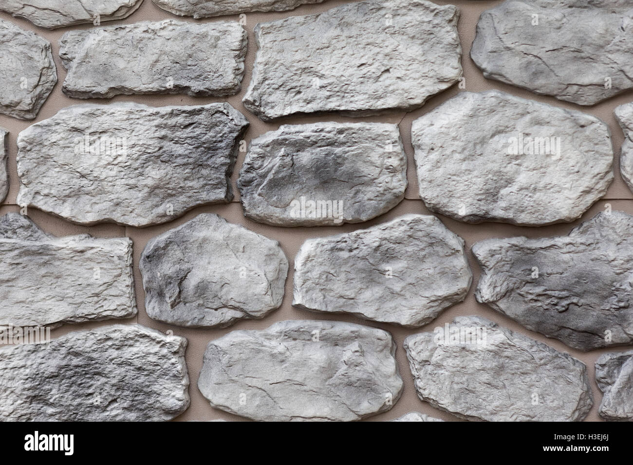 Wall external finish of the blocks and bricks country house Stock Photo ...