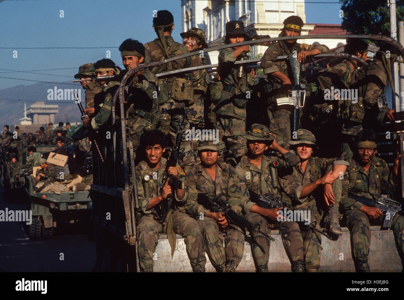 El Salvador, 1986. The Atlacatl Brigade, a feared group of government ...