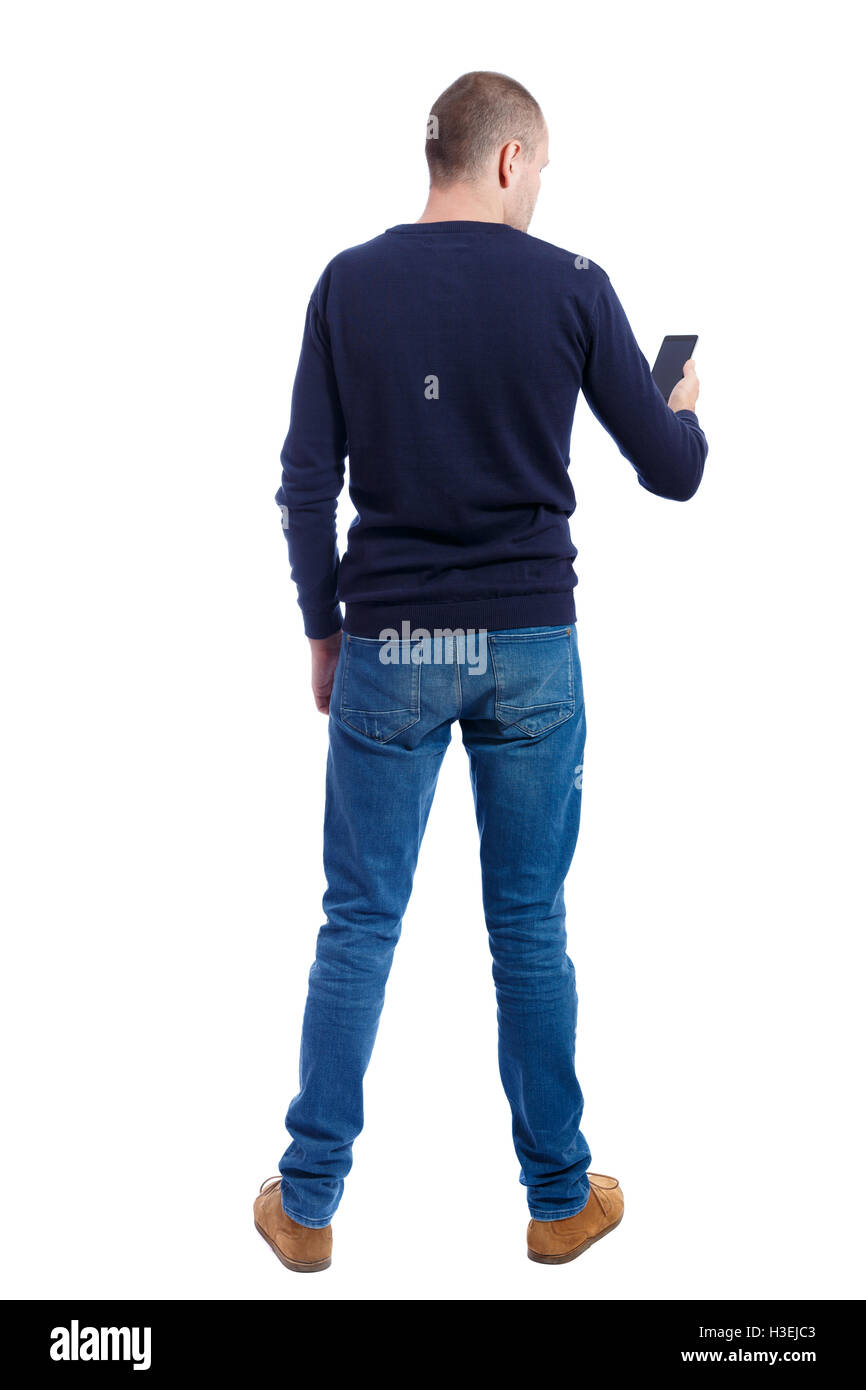 Back view smartphone in Cut Out Stock Images & Pictures - Alamy