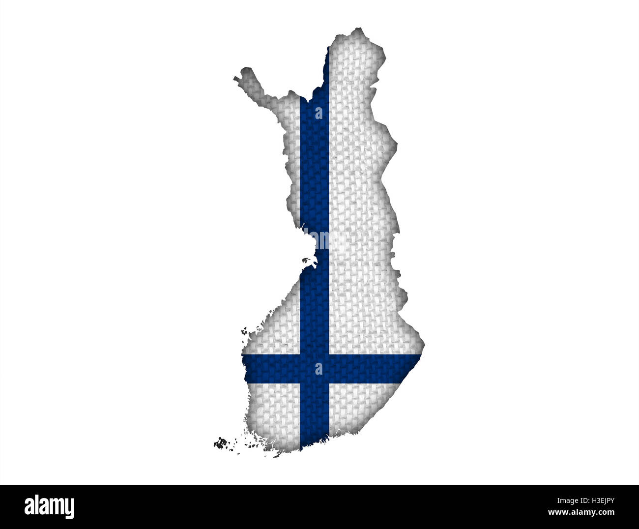 Map and flag of Finland Stock Photo - Alamy