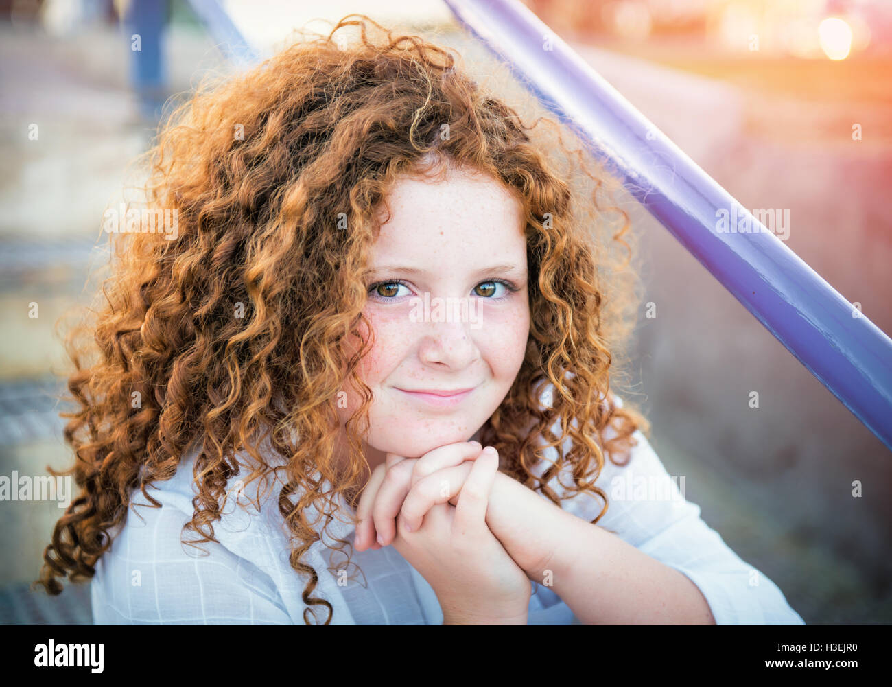 Redheaded beautiful girl Stock Photo - Alamy