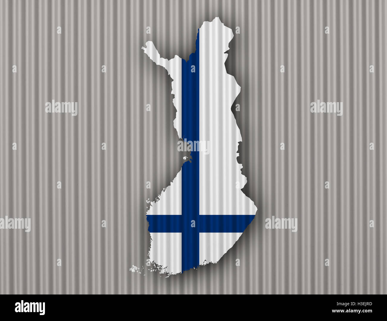 Map and flag of Finland Stock Photo - Alamy