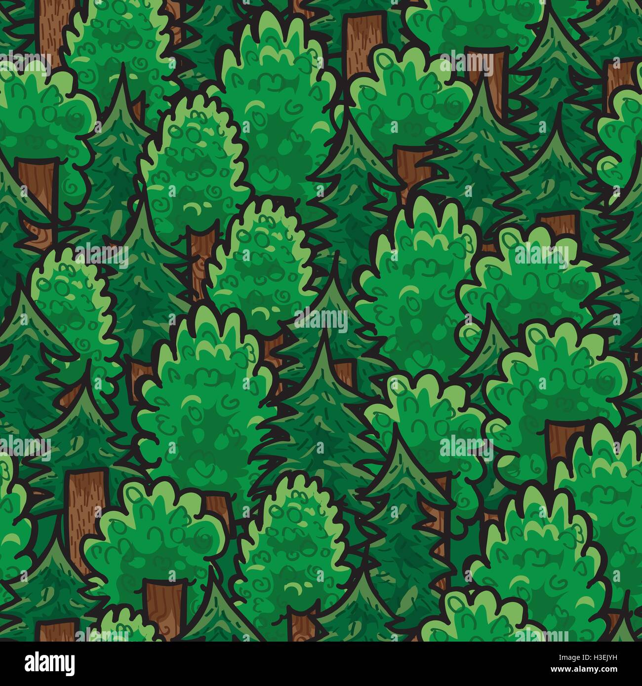 Deciduous forest plants Stock Vector Images - Alamy