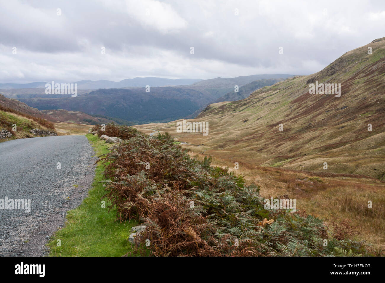 The impressive Honister Pass in the Lake District National Park,Cumbria ...