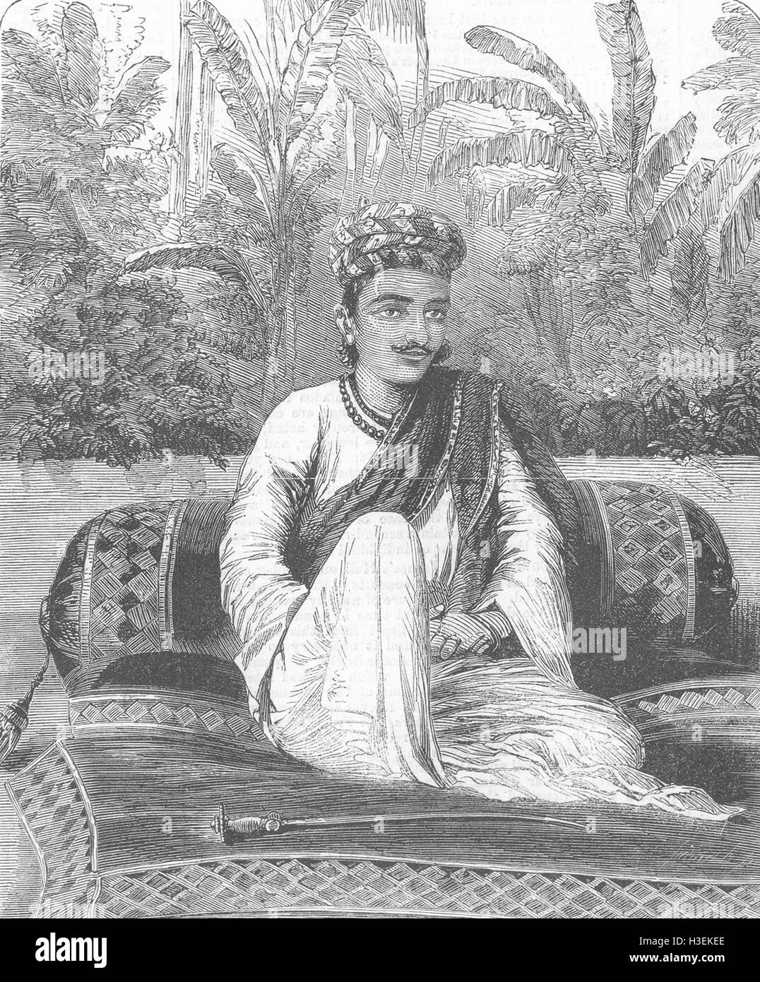 INDIA The Maharajah of Jaipur 1859. The Illustrated London News Stock ...