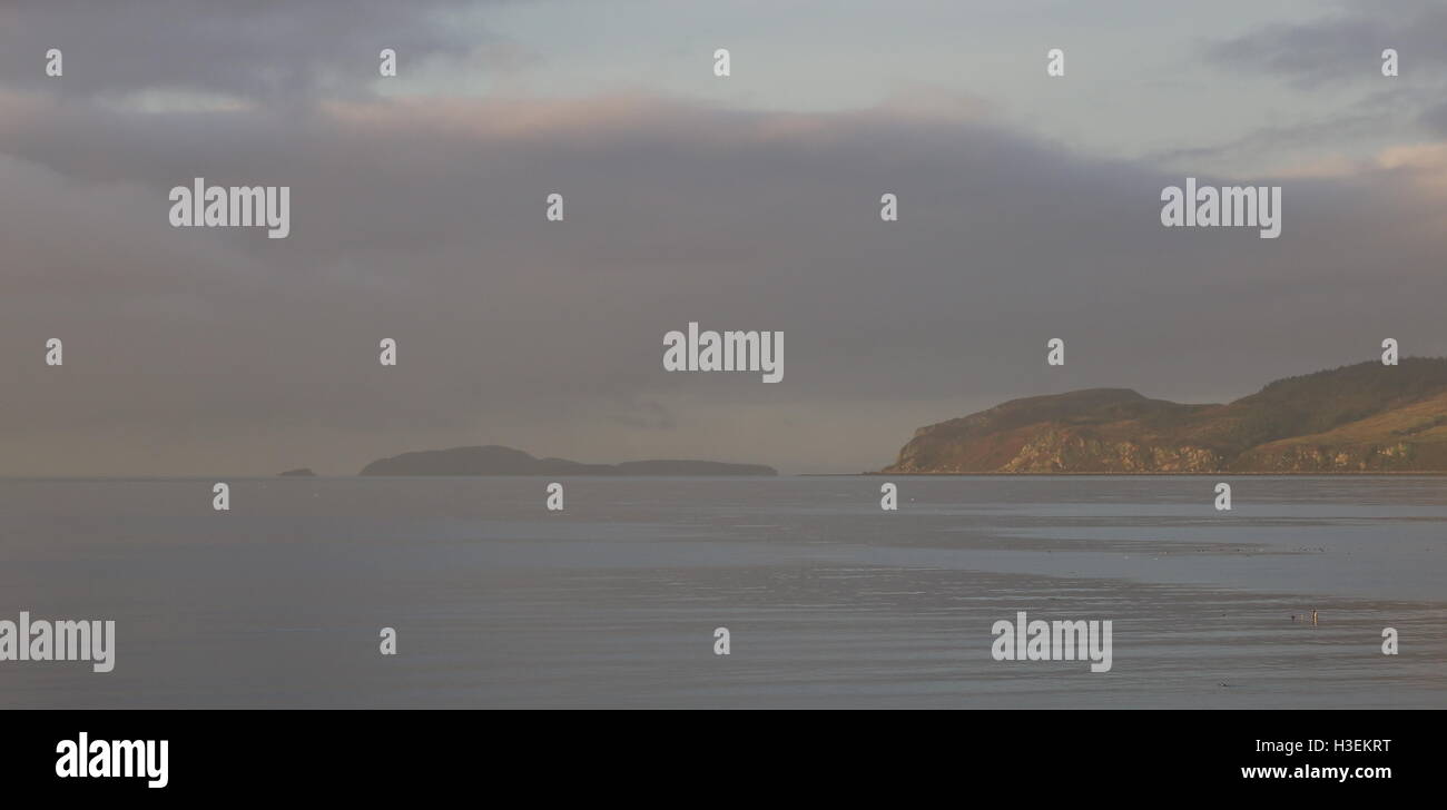 Sheep Island and Sanda Island off coast of Kintyre Scotland September ...