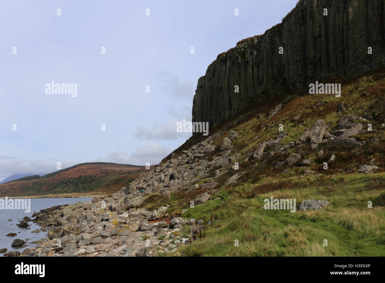 Cliffs of the Doon Isle of Arran Scotland September 2016 Stock Photo ...