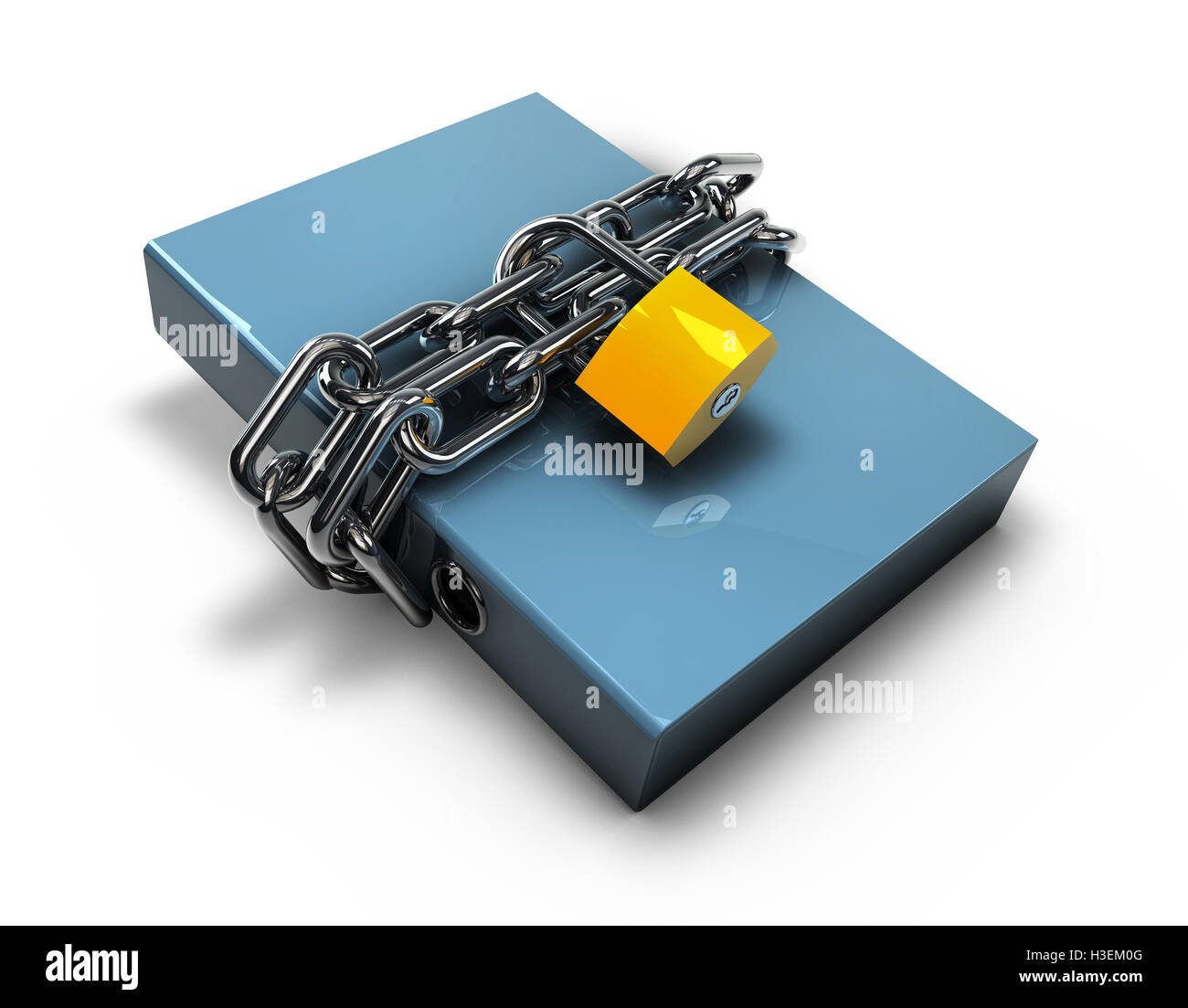 folder locked by chains isolated over white Stock Photo - Alamy