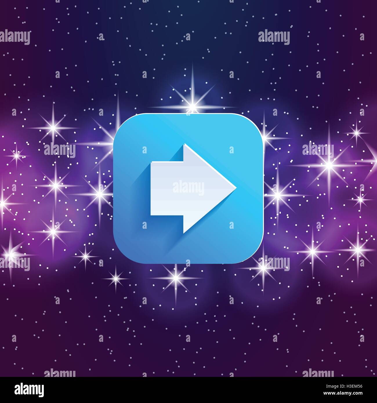 Next arrow icon. Forward sign. Right direction symbol. Square icon and ...
