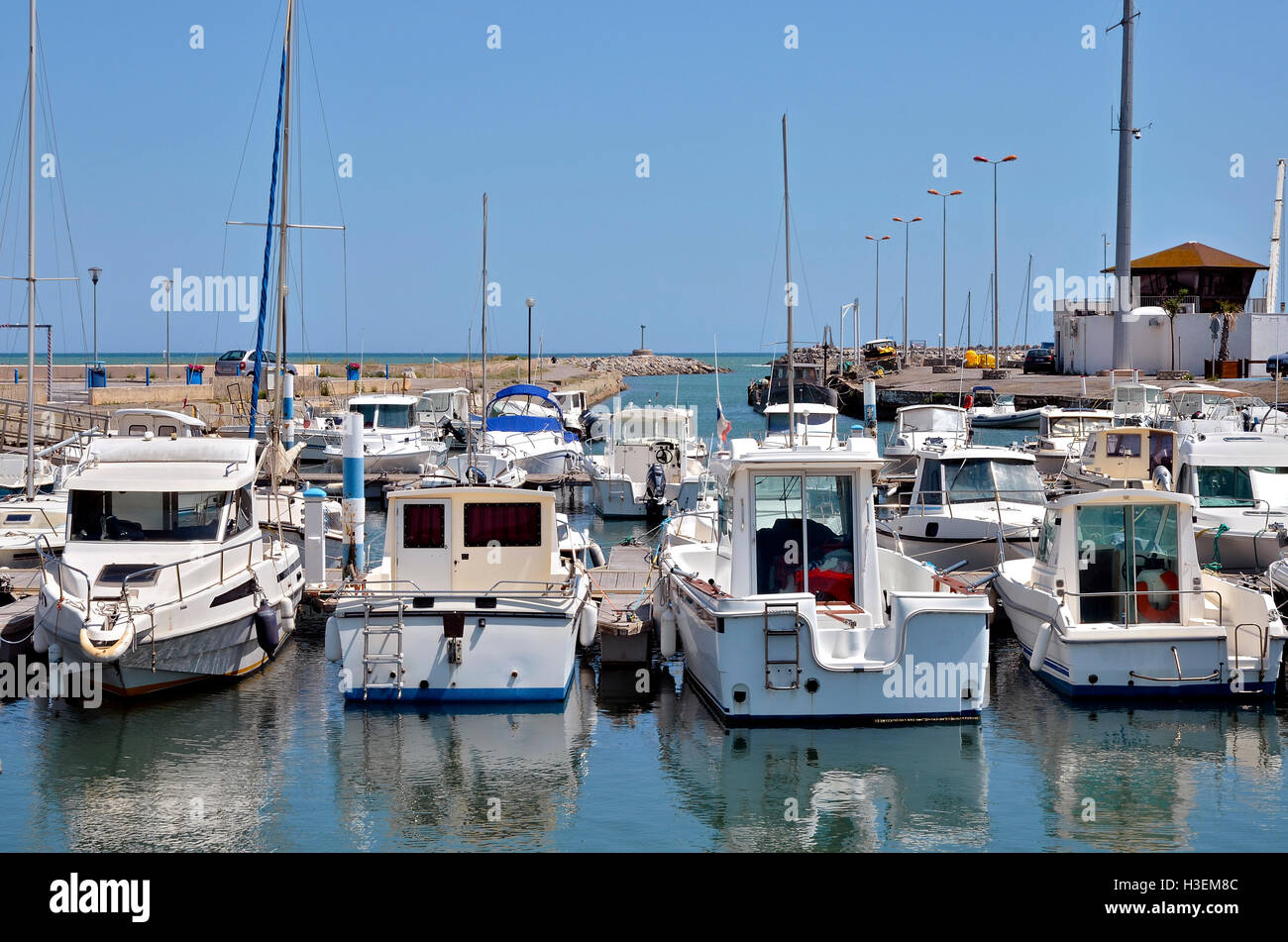 Port of Saint-Pierre-de-la-Mer in France Stock Photo - Alamy