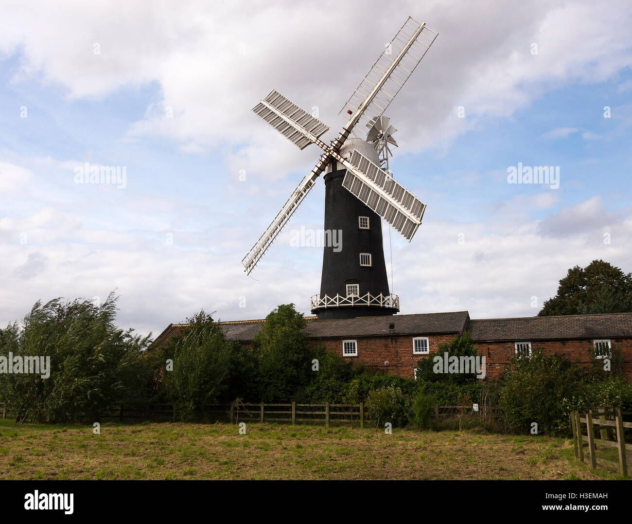 The Historic Skidby Windmill on a Hilltop in the Village of Skidby East ...
