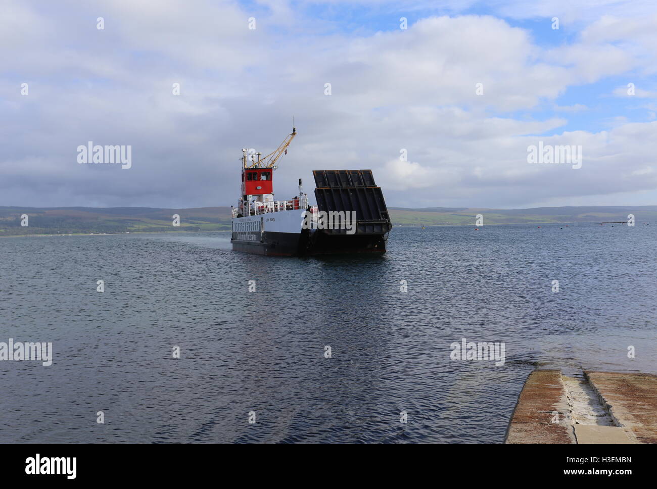Calmac ferry MV Loch Ranza arriving Ardminish Isle of Gigha Scotland ...