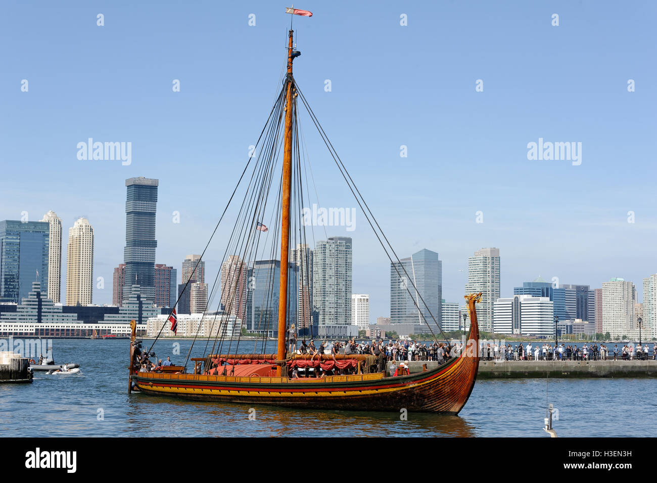 The Draken Harald Hårfagre, a newly built ship modeled on the Viking ...