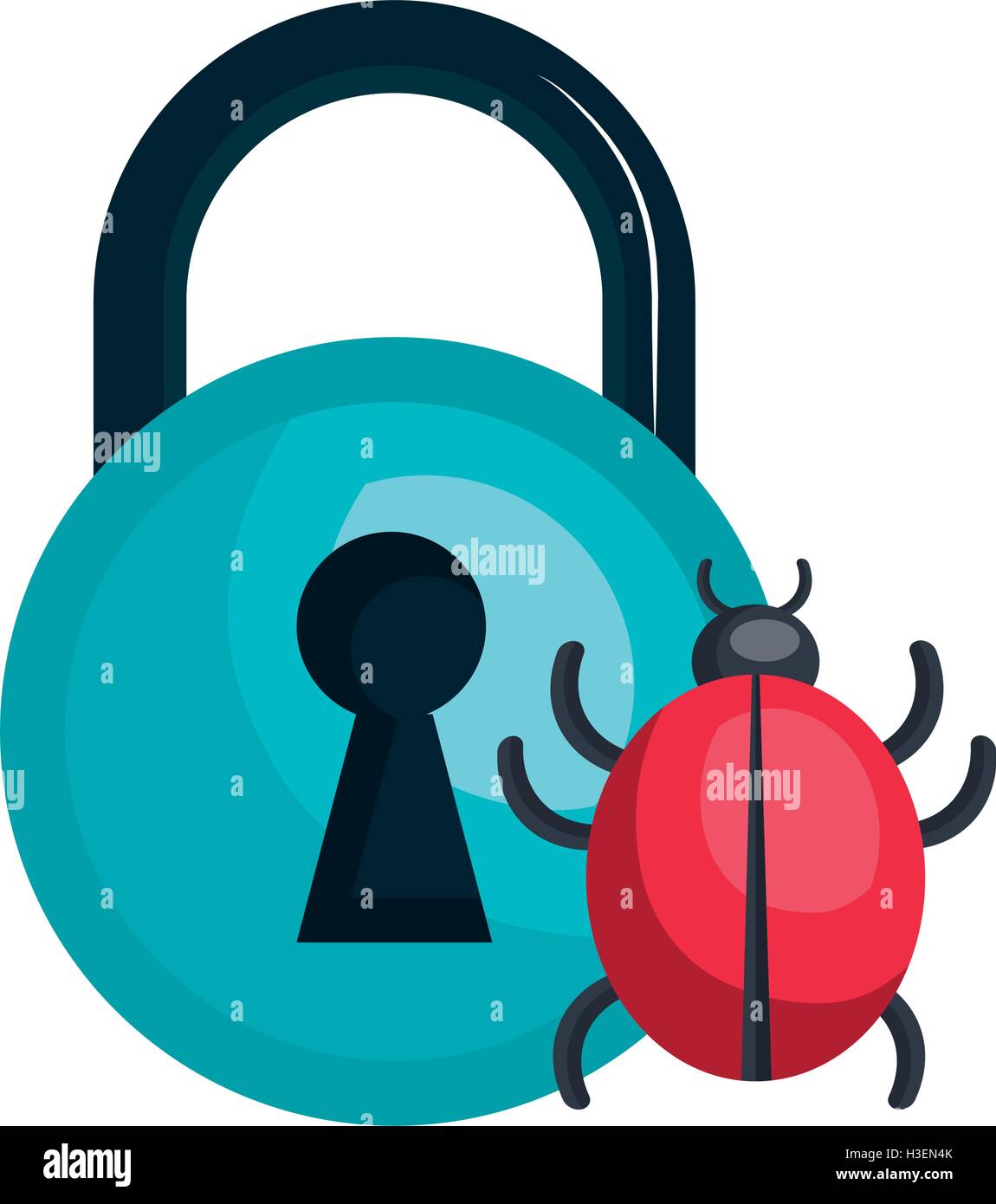 security blue padlock Stock Vector Image & Art - Alamy