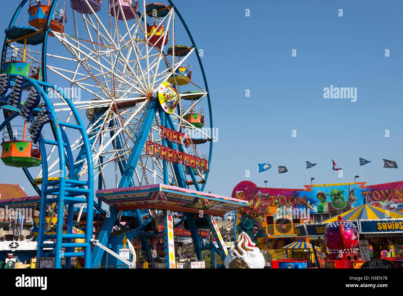 Big Wheel Fairground Ride Scarborough High Resolution Stock Photography ...