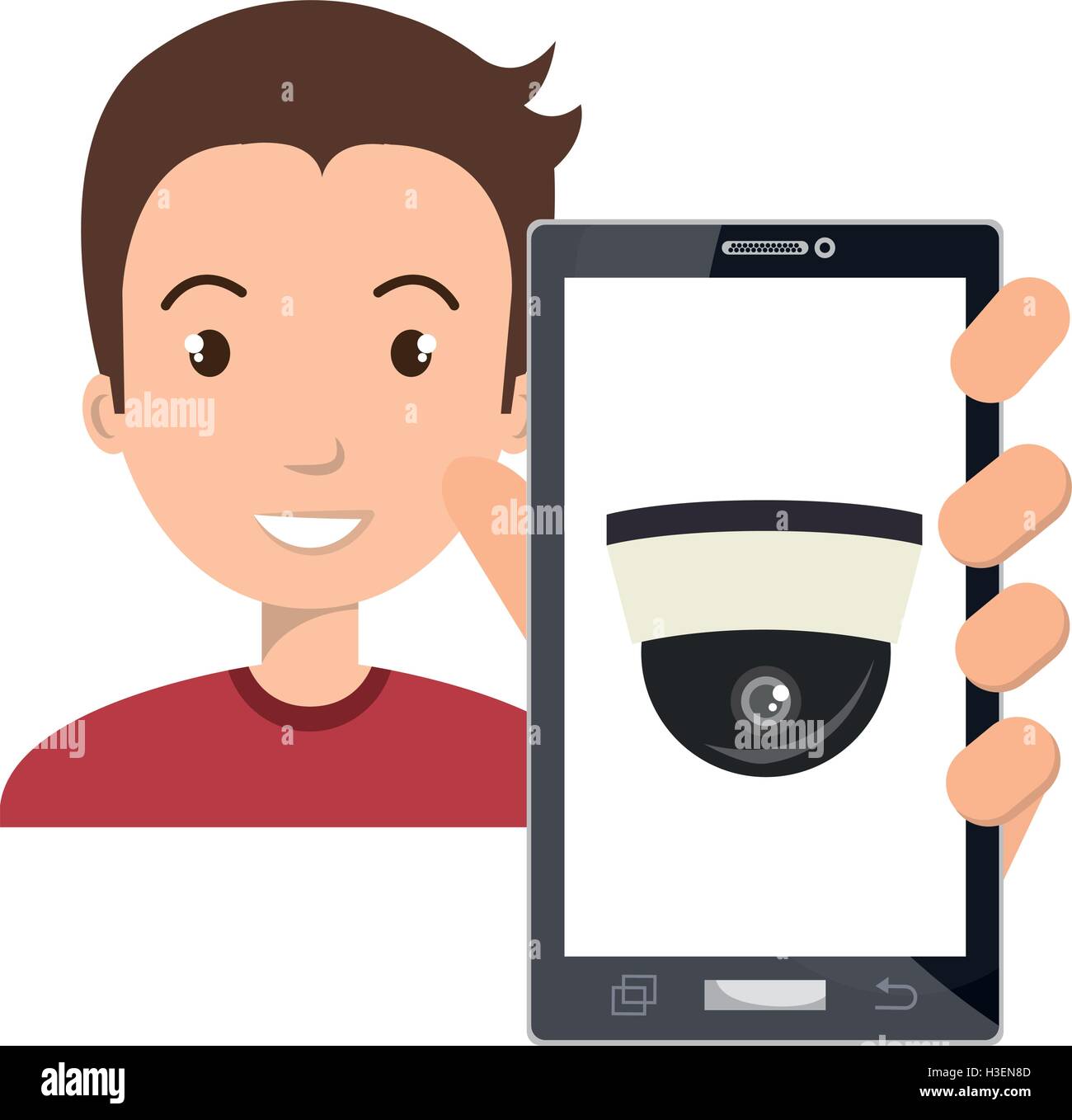 avatar man and smartphone Stock Vector Image & Art - Alamy