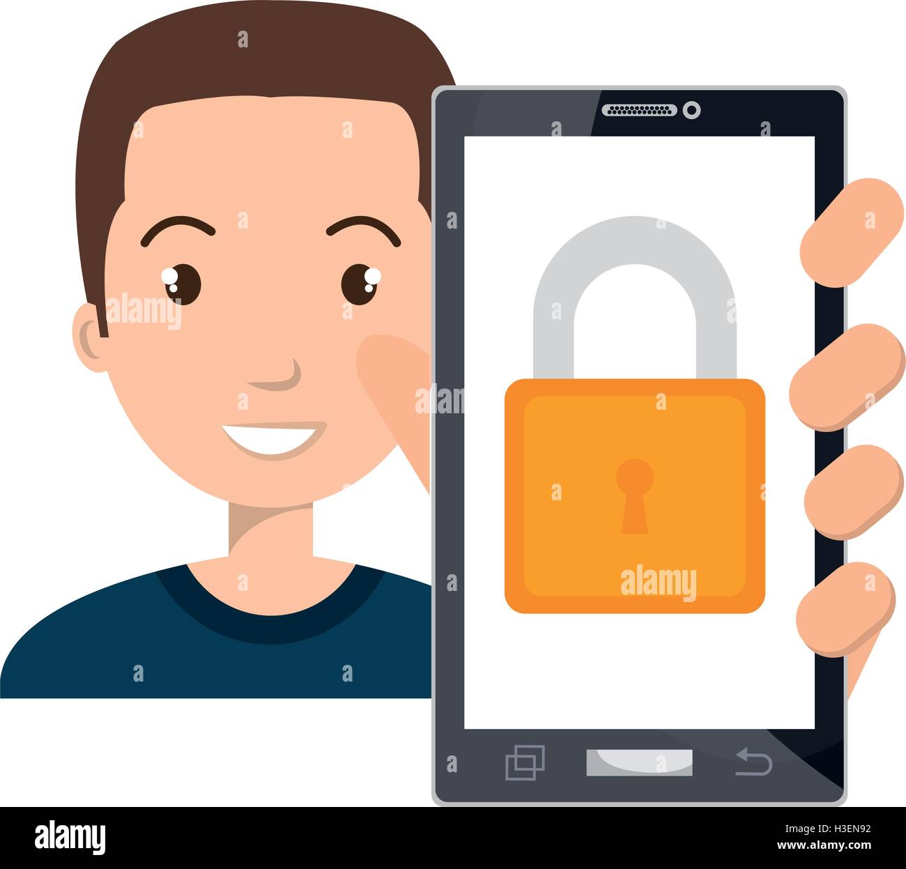 avatar man and smartphone Stock Vector Image & Art - Alamy