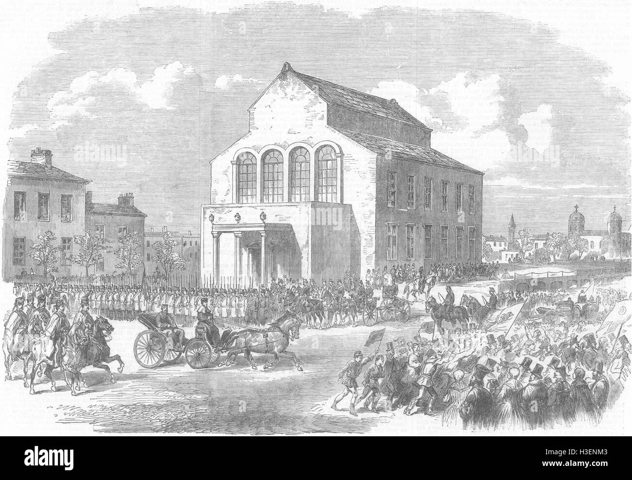 ROMANIA Revolution, Bucharest Troops, Platz Theatre 1866. Illustrated ...