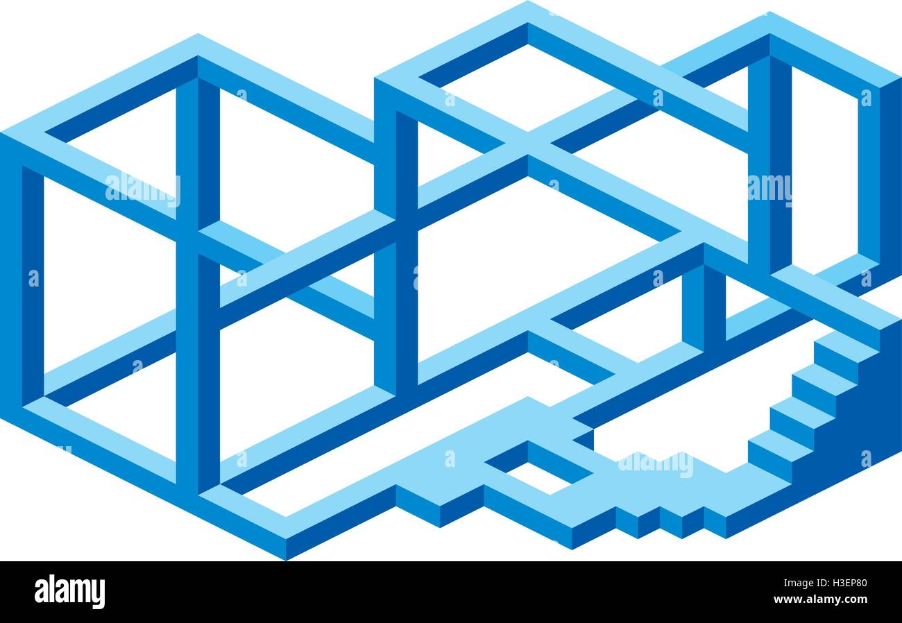 Optical illusion object escher Stock Vector Images - Alamy