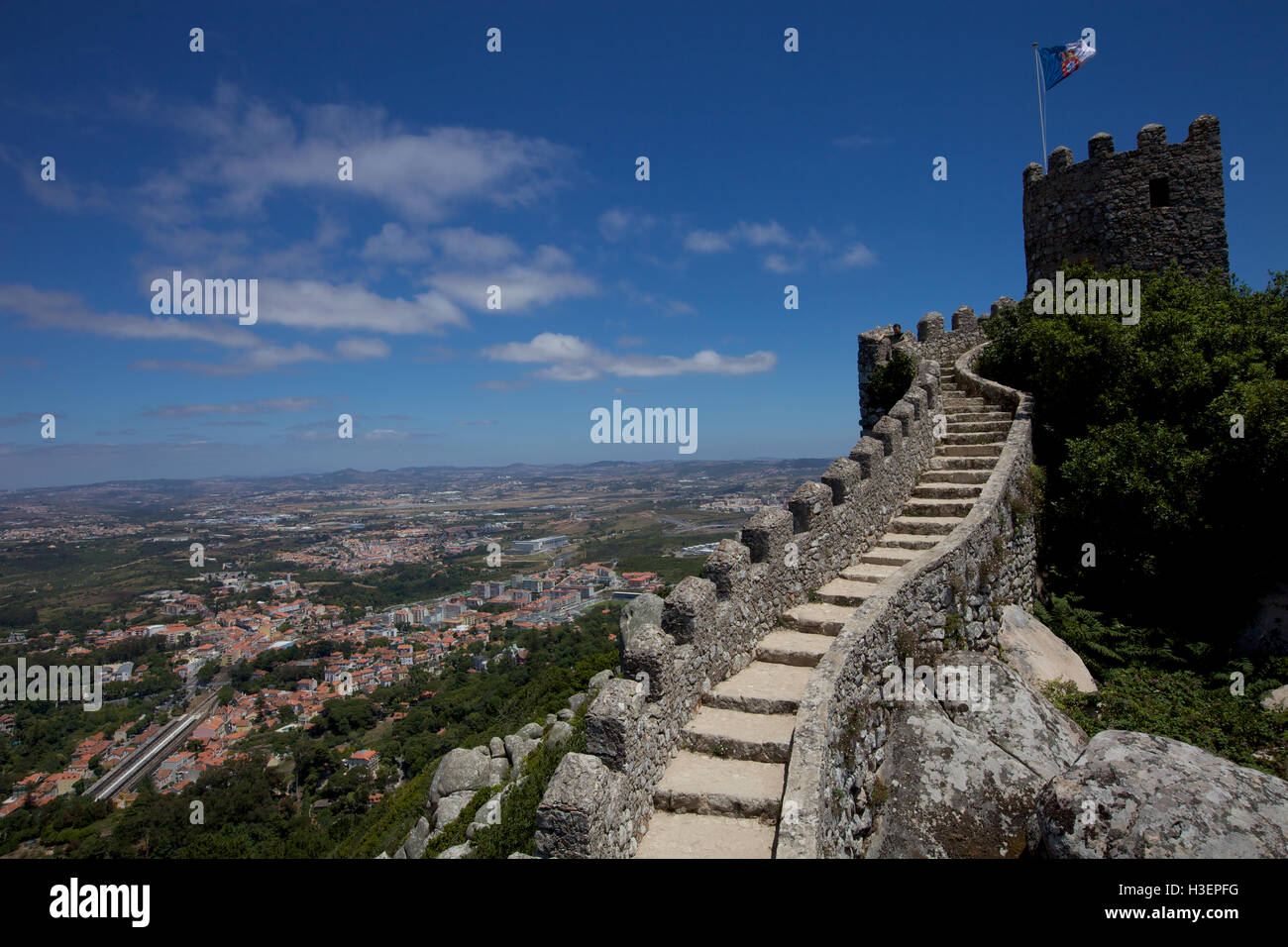 Castle of the Moors, Santa Maria e São Miguel, Portugal Stock Photo - Alamy