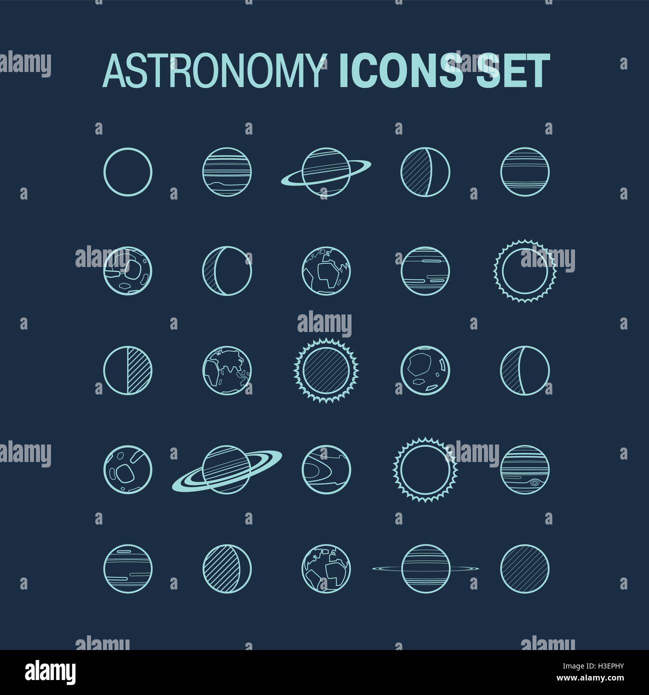 Solar system icon hi-res stock photography and images - Alamy