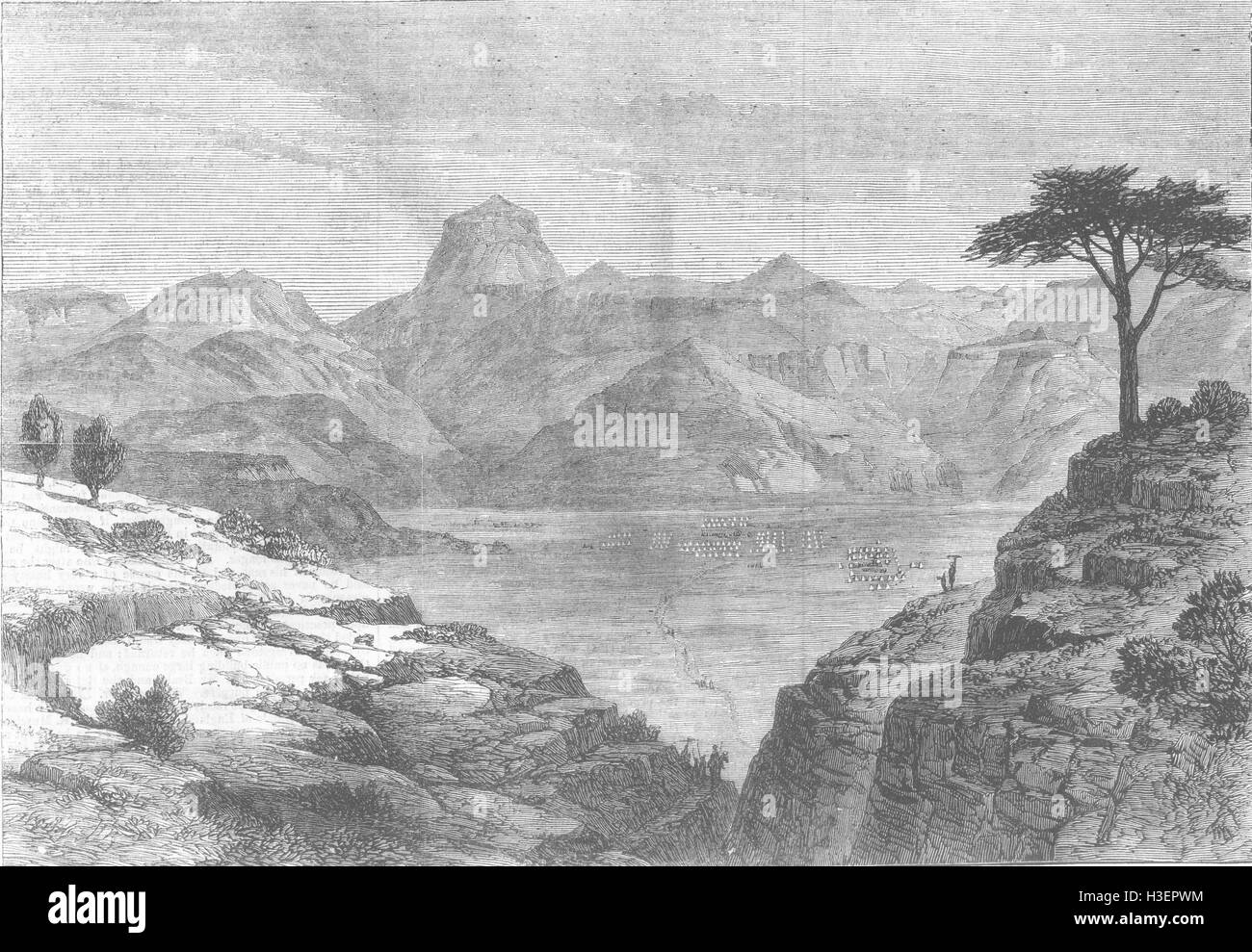 ETHIOPIA Abyssinia Expedition British Camp, Attala 1868. Illustrated ...