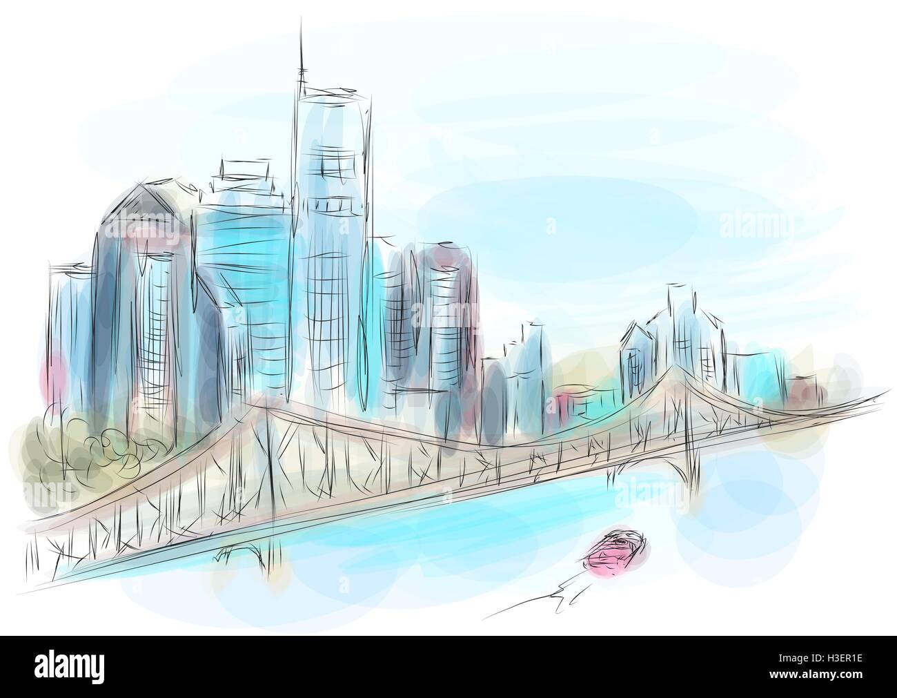 Urban australia sunny skyscraper Stock Vector Images - Alamy