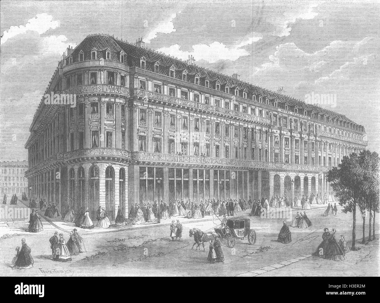 FRANCE Hotel de La Paix, Paris 1862. Illustrated London News Stock ...