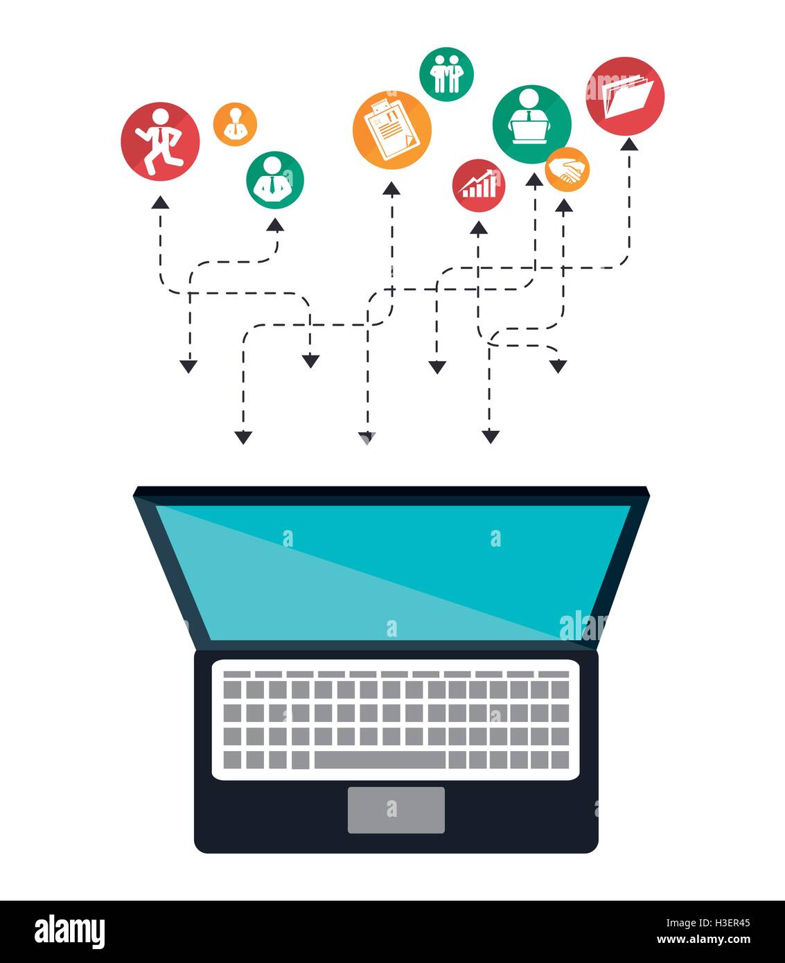 laptop computer device Stock Vector Image & Art - Alamy