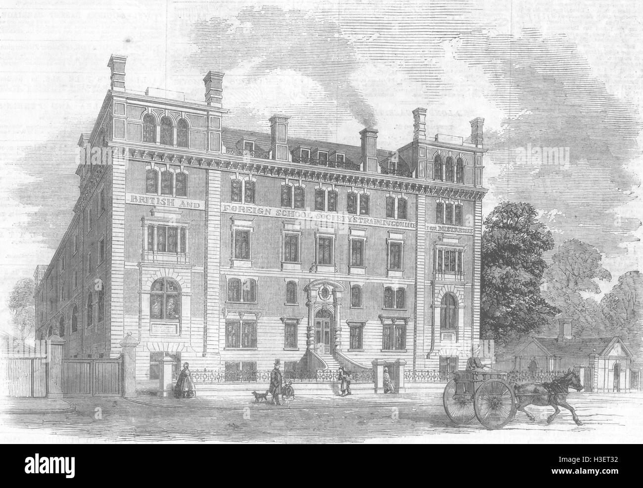 LONDON Training college for Mistresses, Stockwell 1861. Illustrated ...