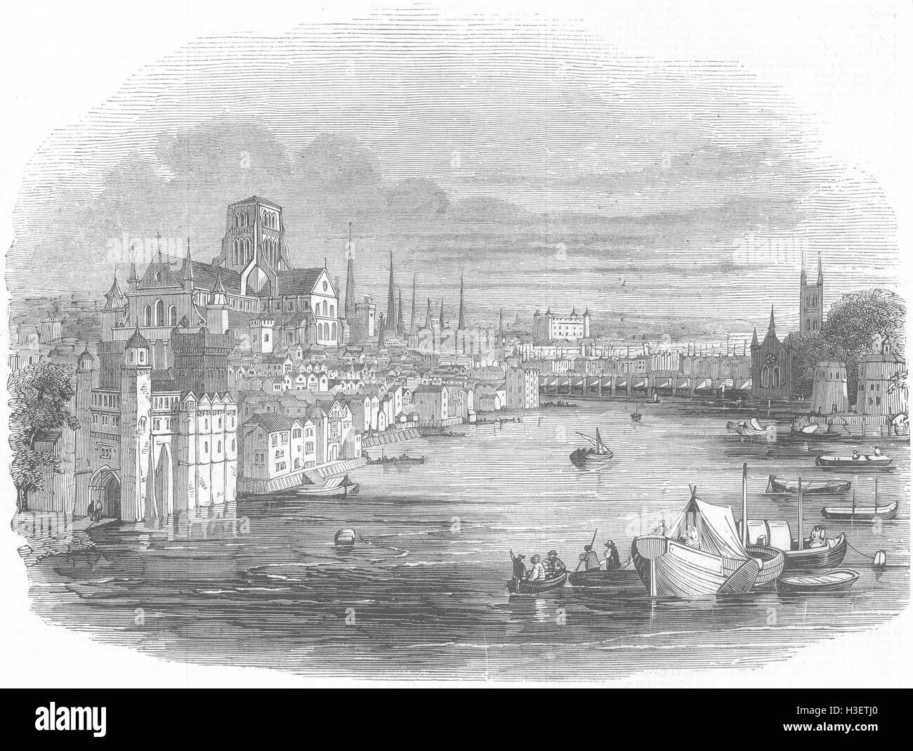 LONDON Model of London, Surrey zoo 1844. Illustrated London News Stock ...