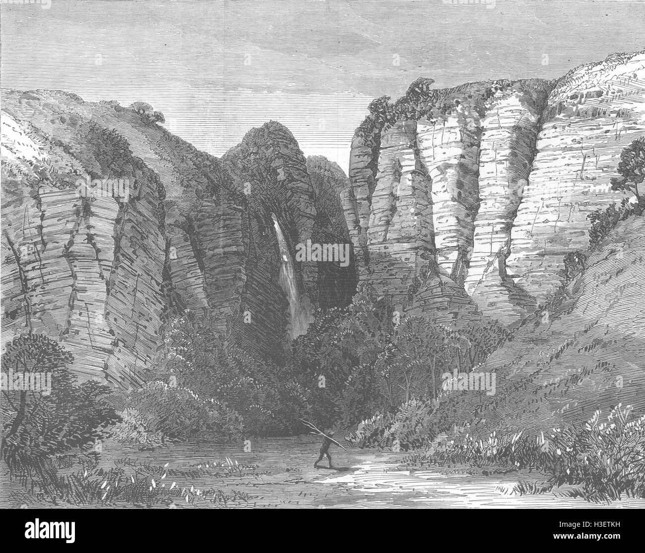 SOUTH AFRICA Transvaal Pilgrim's Rest, Blyde River 1877. Illustrated ...