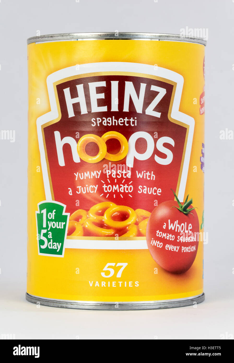 CHESTER, UNITED KINGDOM - October 2nd 2016: A tin of Heinz Spaghetti ...