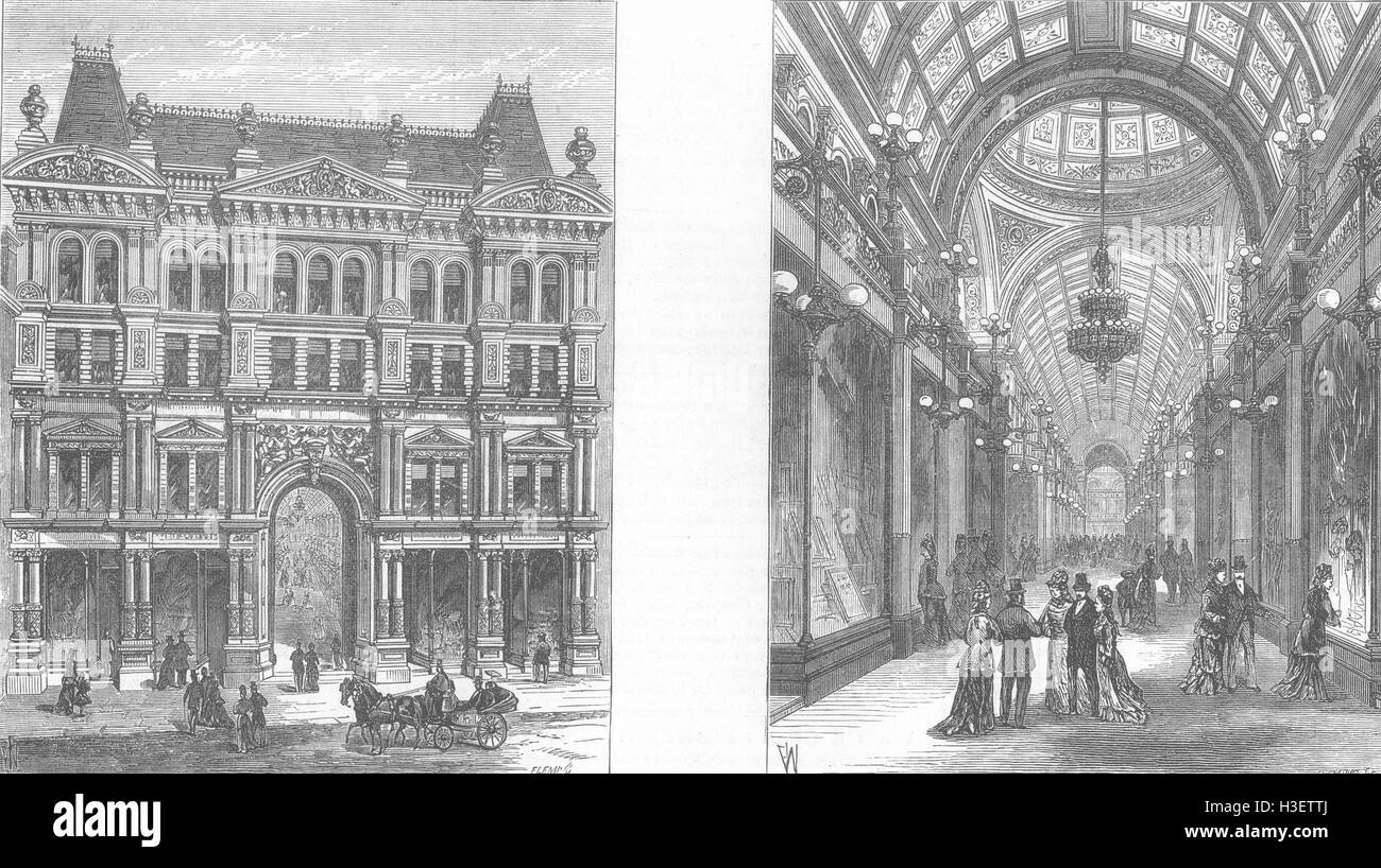 WARCS The new great western arcade, Birmingham 1876. Illustrated London ...