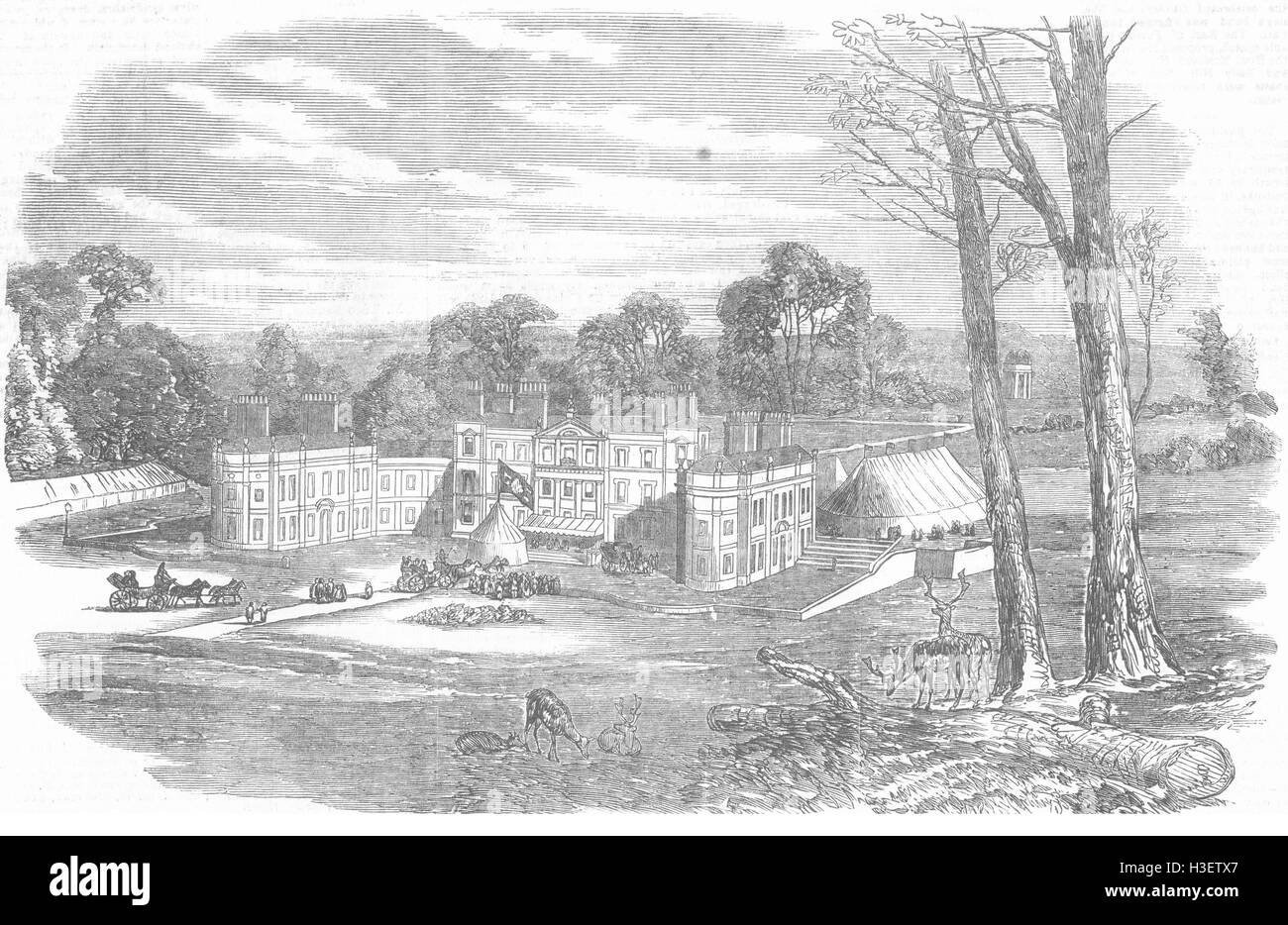 SHROPS Hawkstone House, the seat of Viscount Hill 1854. Illustrated ...