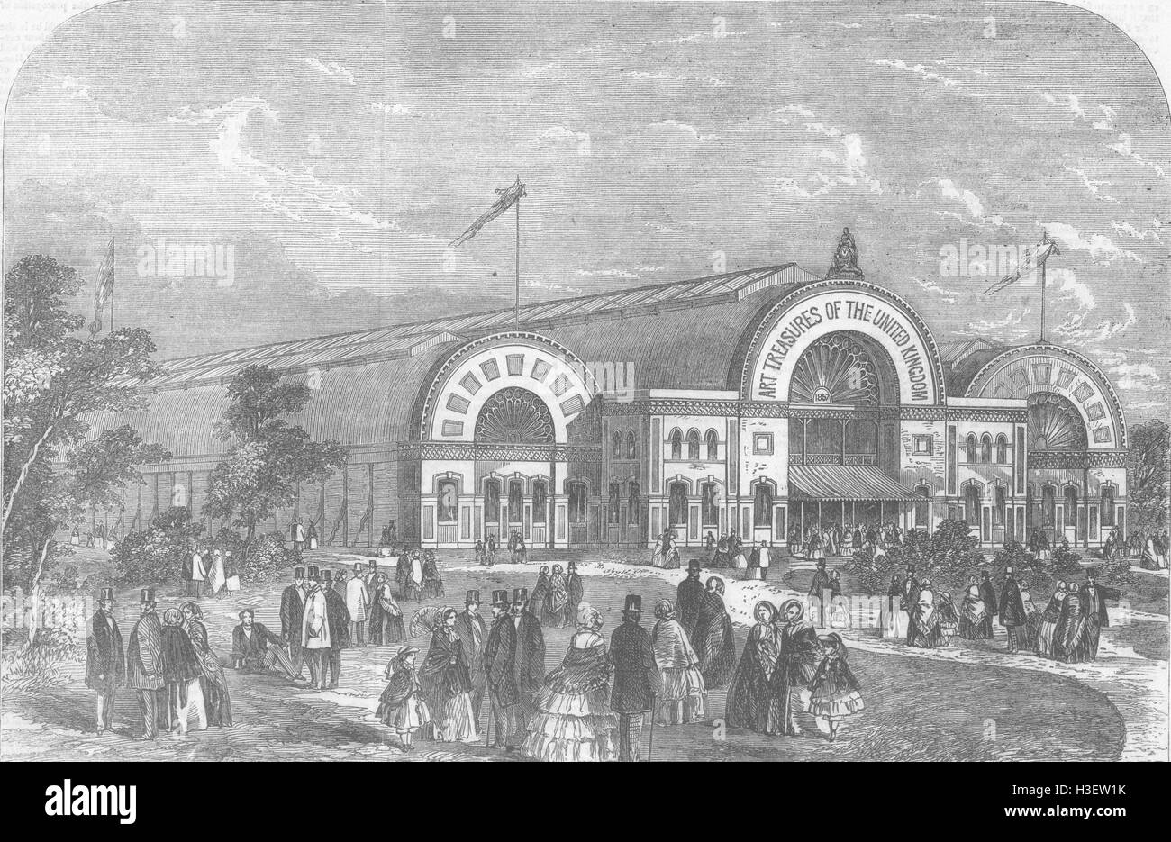 LANCS Proposed art exhibition building, Manchester 1856. Illustrated ...