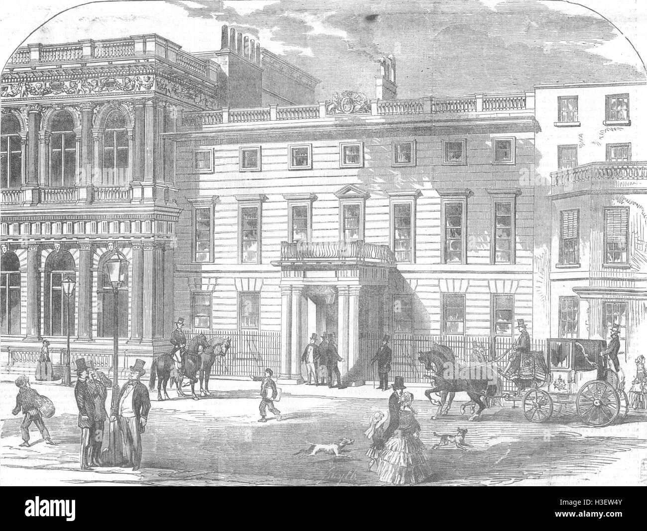 LONDON War Office, Buckingham House, Pall-Mall 1855. Illustrated London ...