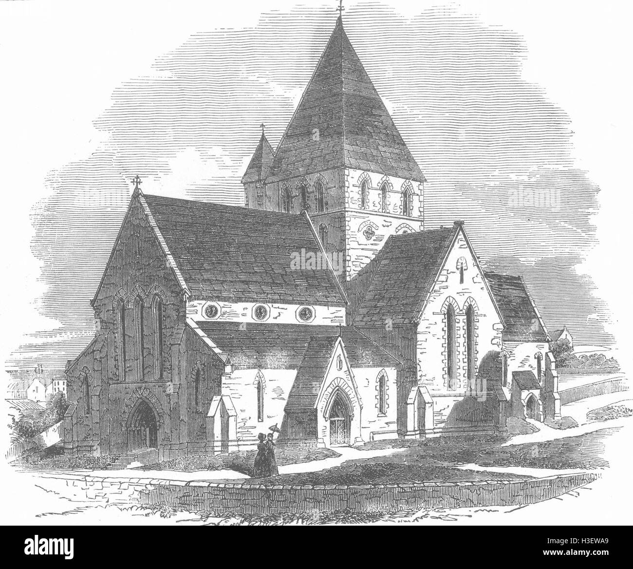 CHANNEL ISLES New Church of St Ann, Alderney 1850. Illustrated London ...